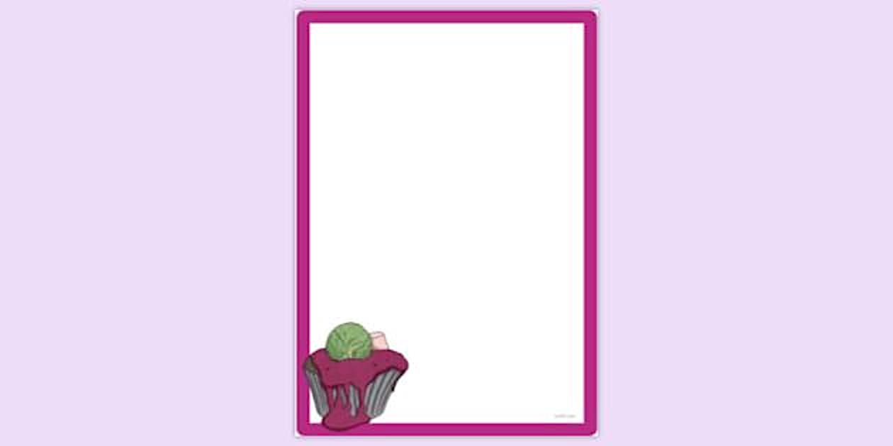 Horrible Cupcake Page Border | Page Borders | Twinkl