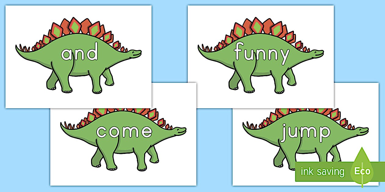 Dinosaur Dolch Posters | Kindergarten Resource | Twinkl USA