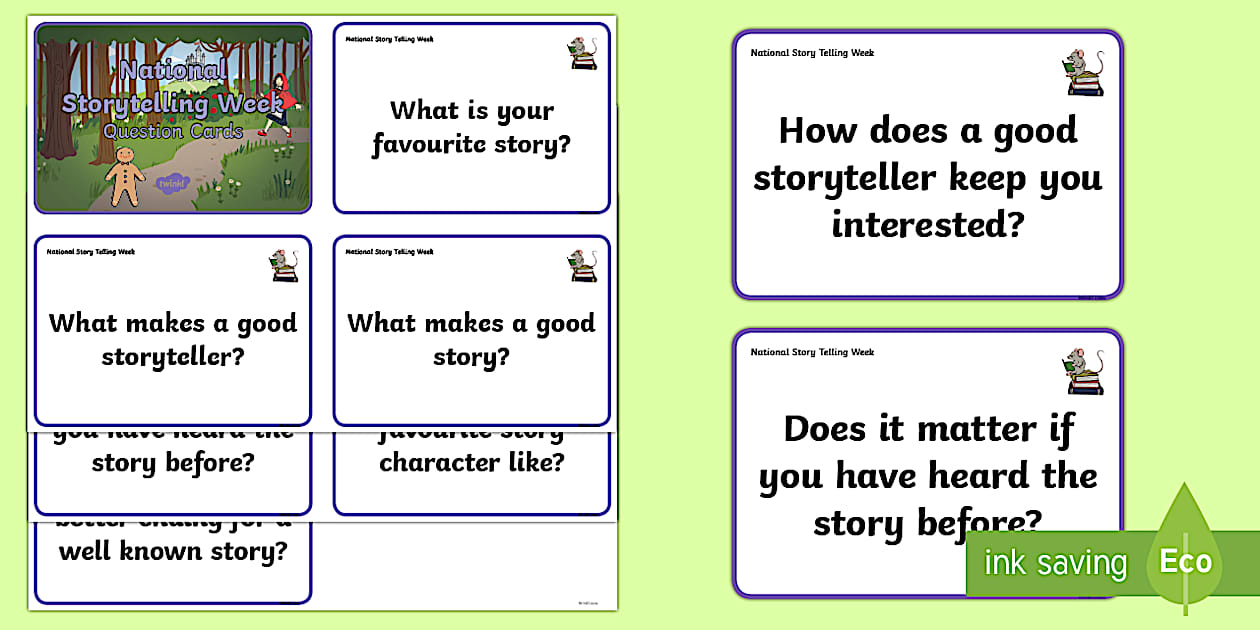National Storytelling Week Question Cards (teacher made)