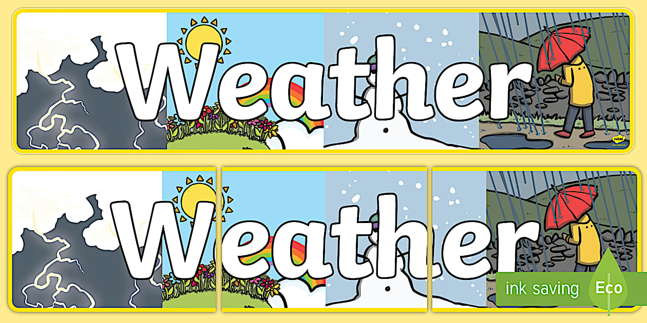 👉 Weather Display Banner | Weather Poster (teacher made)