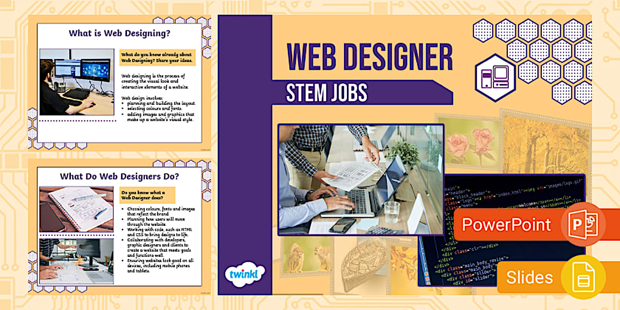 STEM Jobs: Web Designer PowerPoint (teacher made) - Twinkl