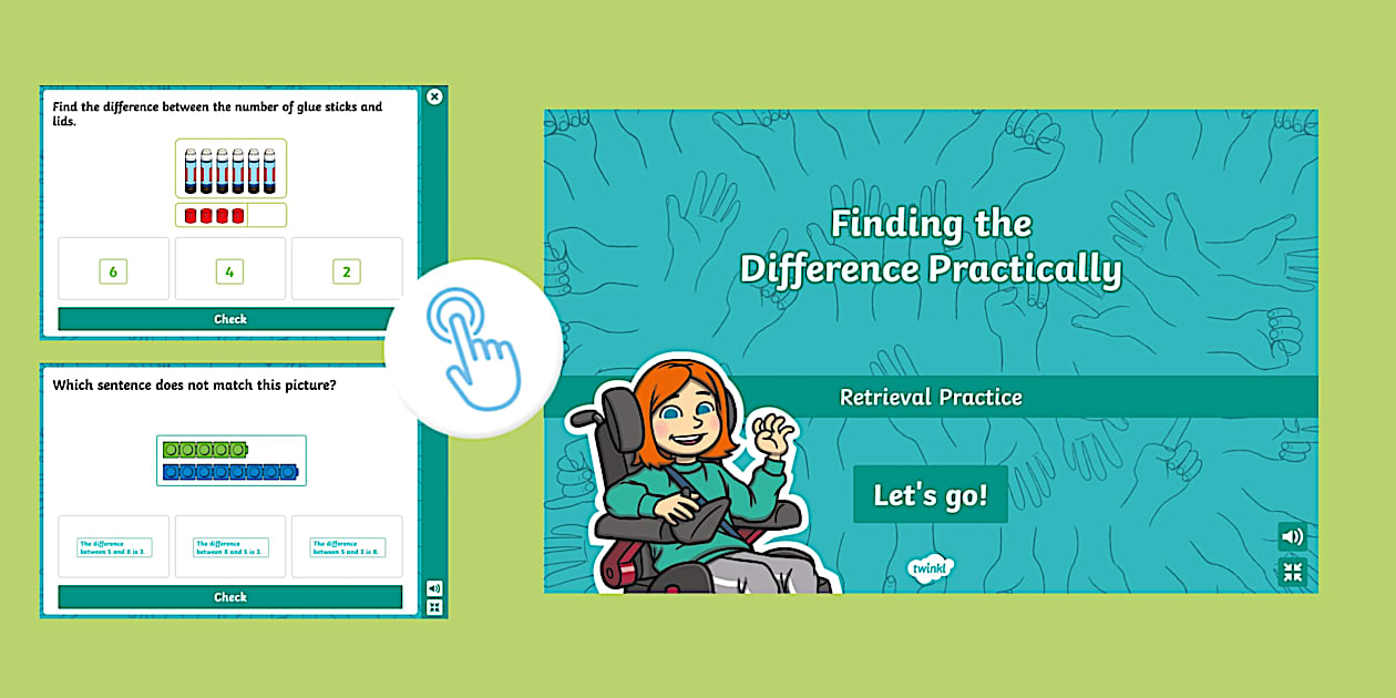 👉 Retrieval Practice: Finding the Difference Practically Maths Interactive