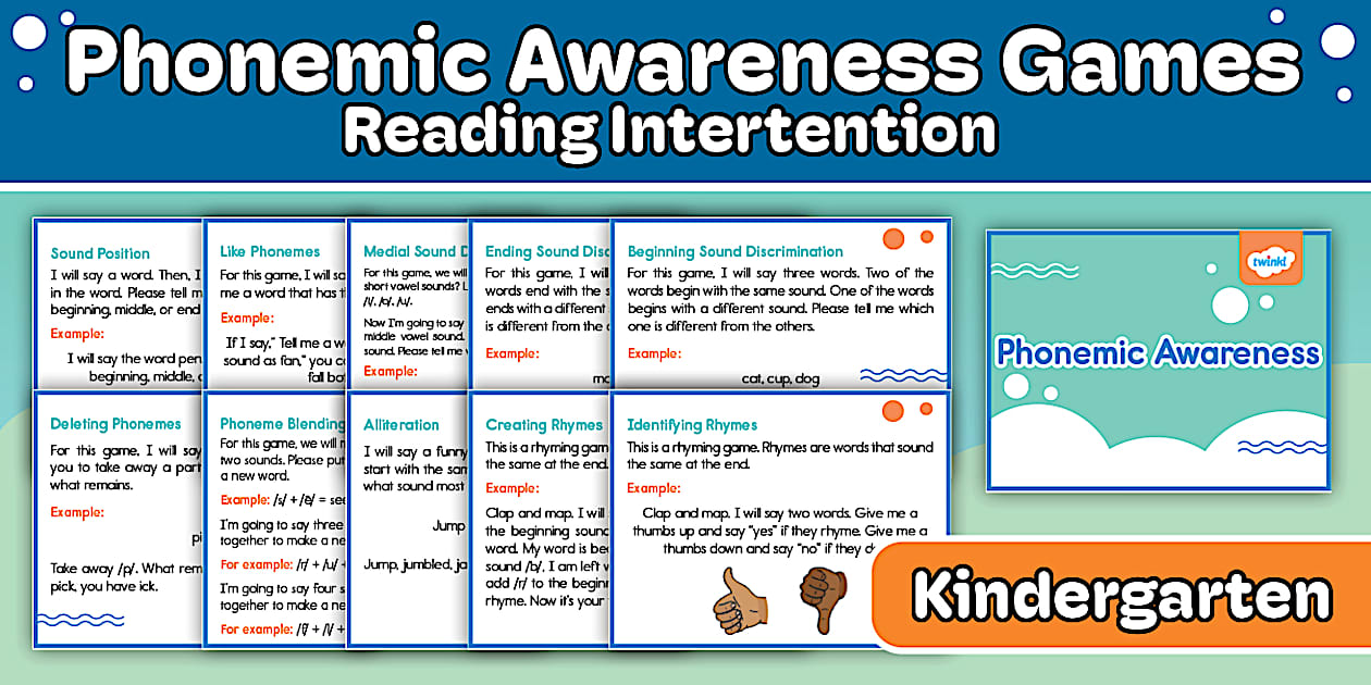 Phonemic Awareness Game for Kindergarten | Twinkl USA