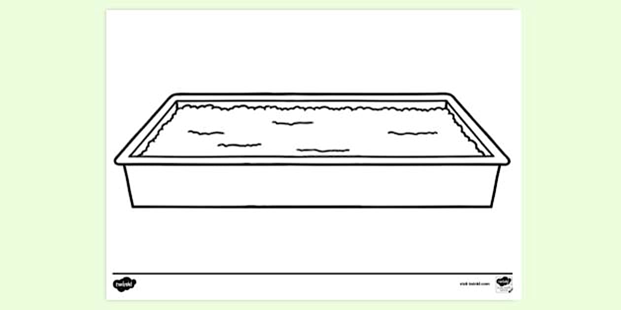 Tray Full of Soil Colouring Sheet | Colouring Sheet - Twinkl