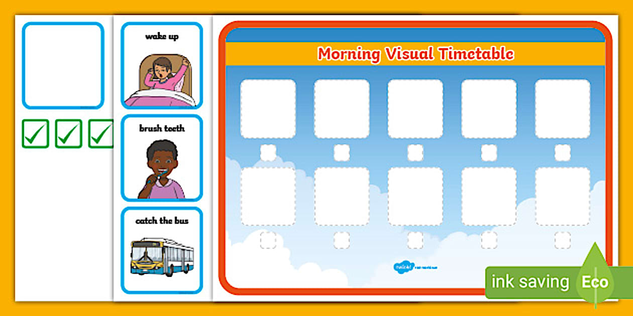 Editable Morning Visual Timetable (teacher made) - Twinkl