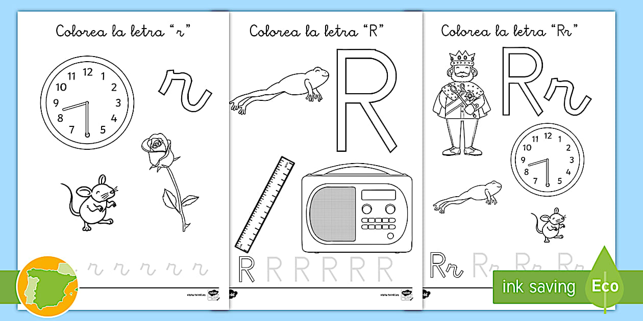 Hoja de colorear: La letra r (Hecho por educadores) - Twinkl