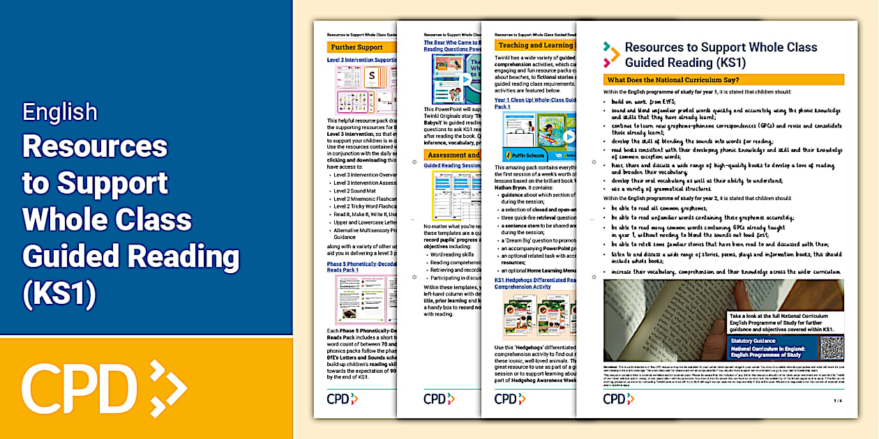 Resources to Support Whole-Class Guided Reading (KS1)