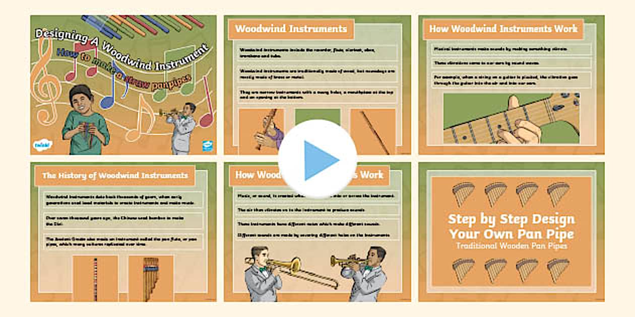 Designing A Woodwind Instrument PowerPoint (teacher made)