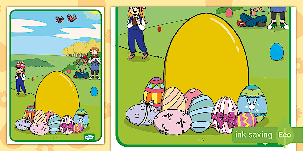 Bright Golden Easter Egg | Poster Twinkl KS1 Students