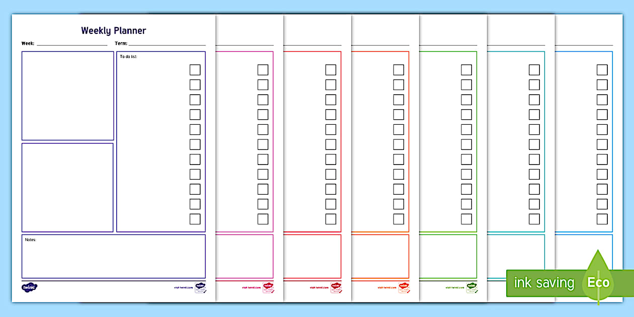 Editable Weekly Teacher Planner (professor feito) - Twinkl