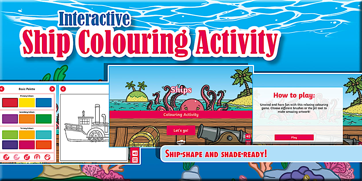 * NEW * Foundation Phase Life Skills - Ships - Interactive Colouring