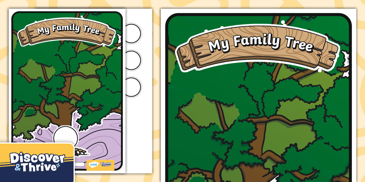 SEE (People, Place, Space) Family Roles Tree Template (Senior Infants)