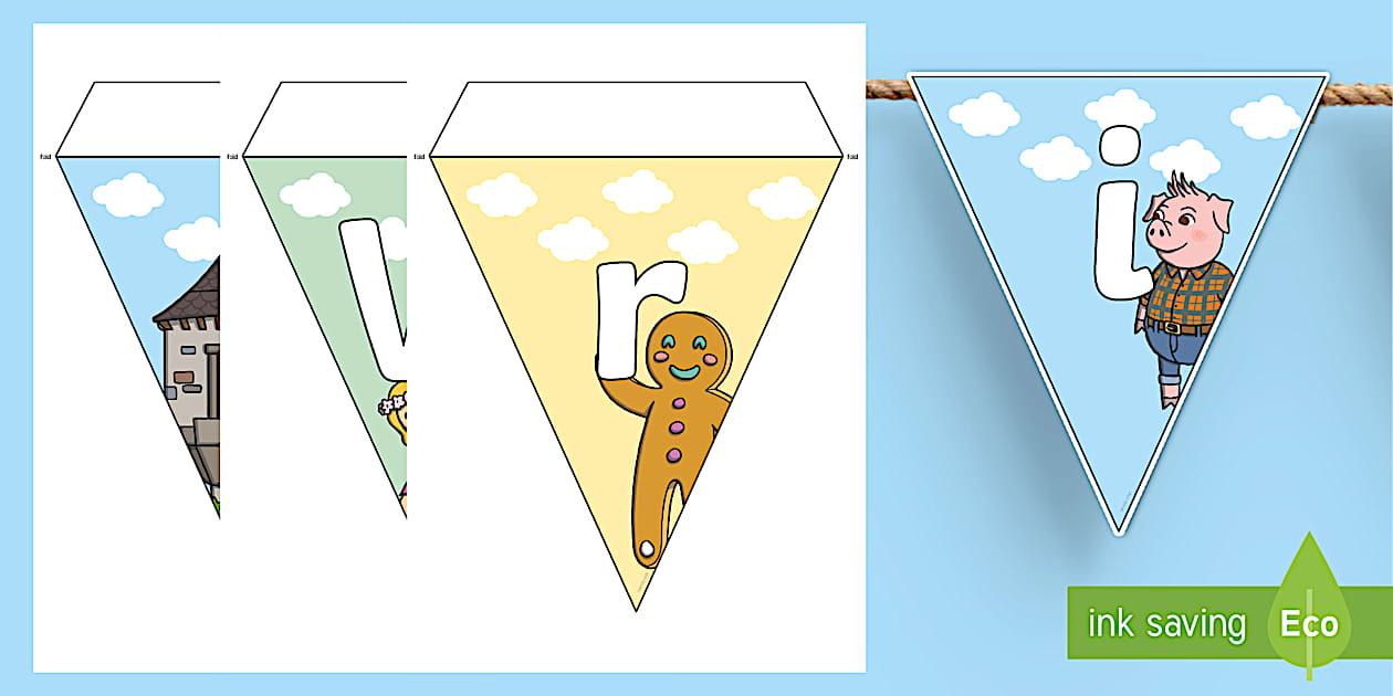 Editable Writing Den Display Bunting (teacher made) - Twinkl