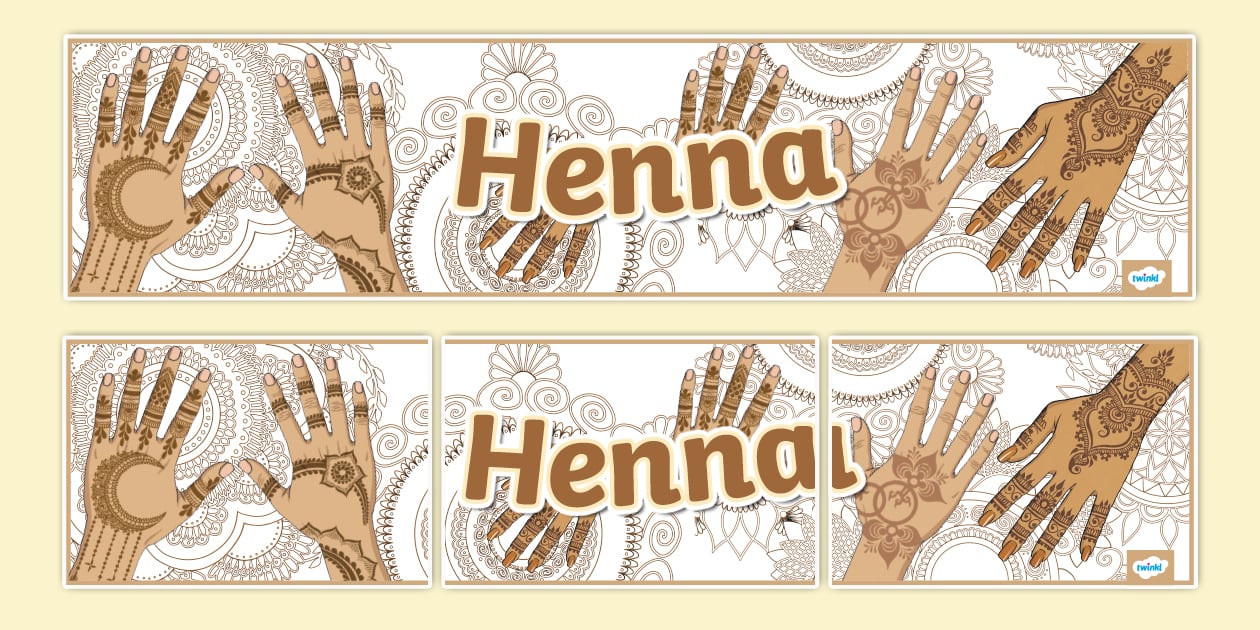 Henna Display Banner - Twinkl Displays (teacher made)