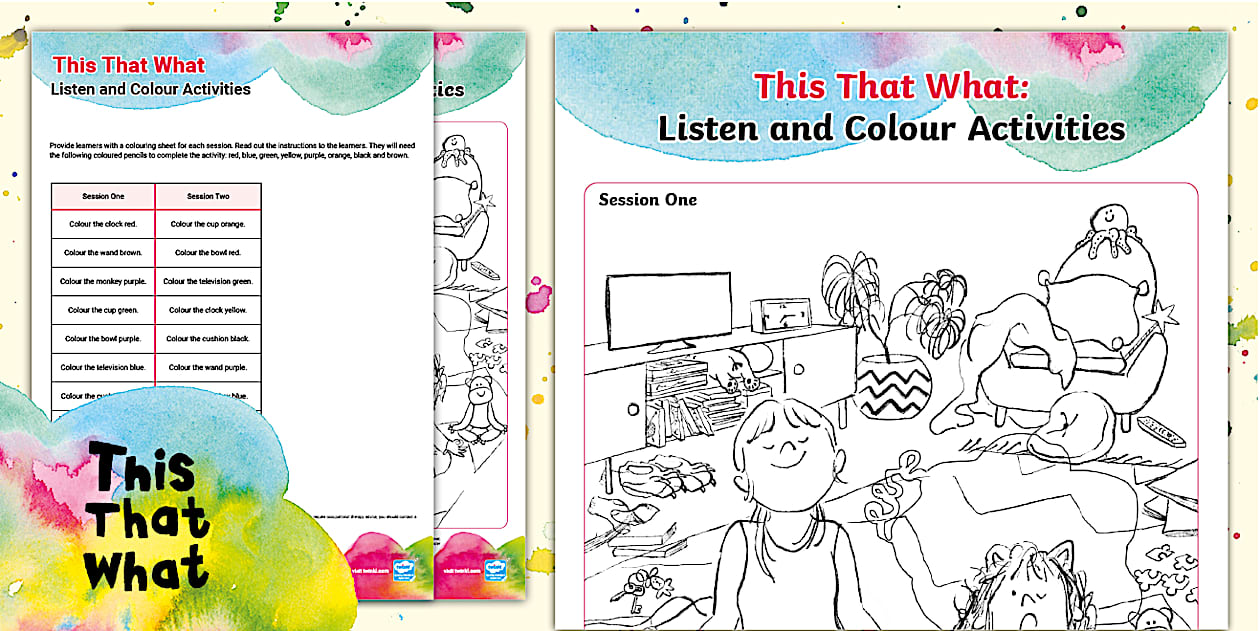 ‘This That What’: Listen and Colour Activities | Twinkl