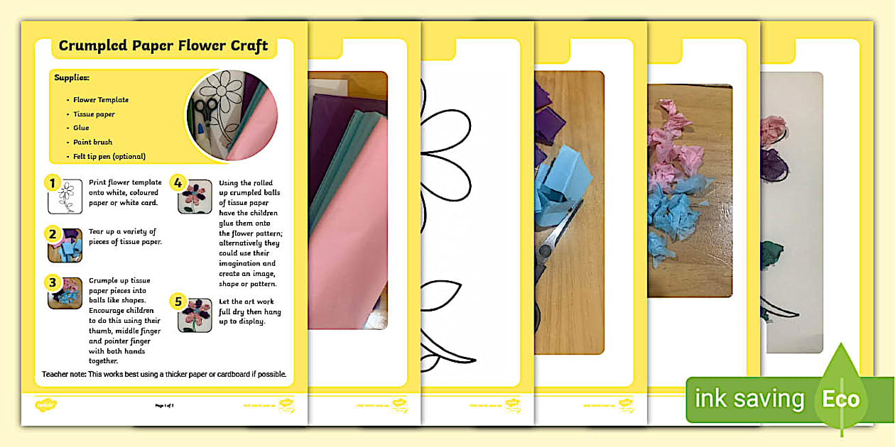 This crumpled paper activity is great for fine motor skills.