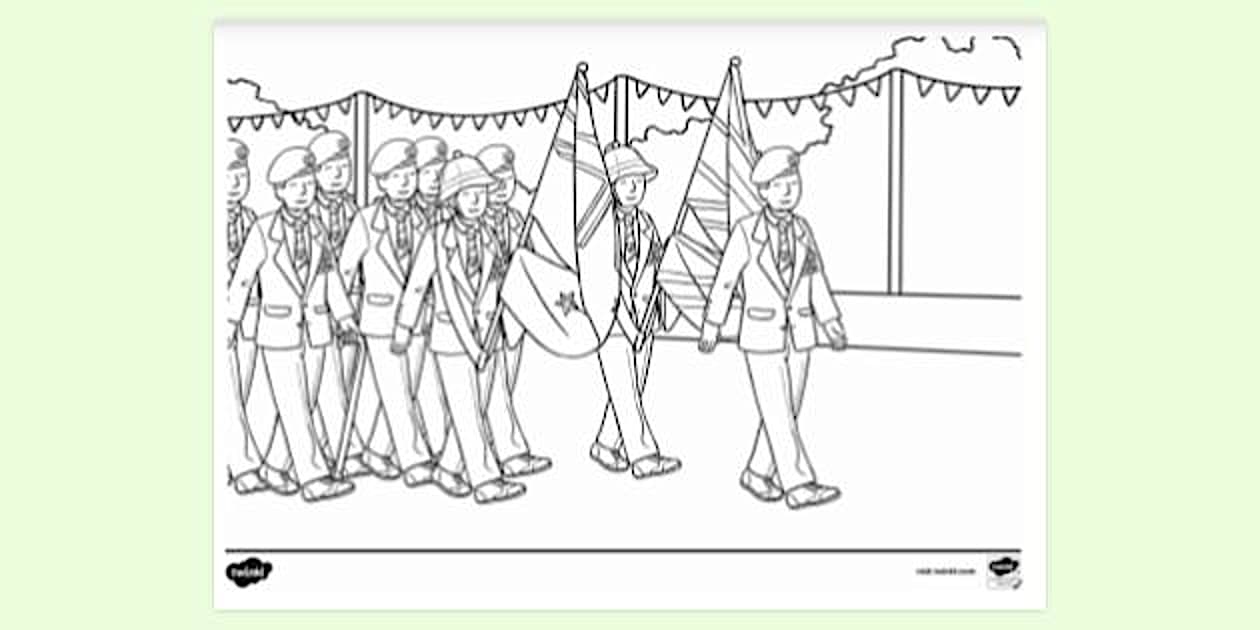 Anzac Parade Colouring Sheet | Anzac Day | Primary Resource