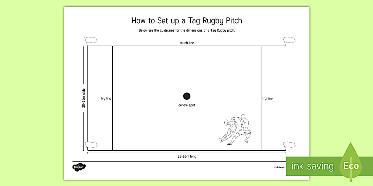 How to Set up a Tag Rugby Pitch Adult Guidance - Twinkl