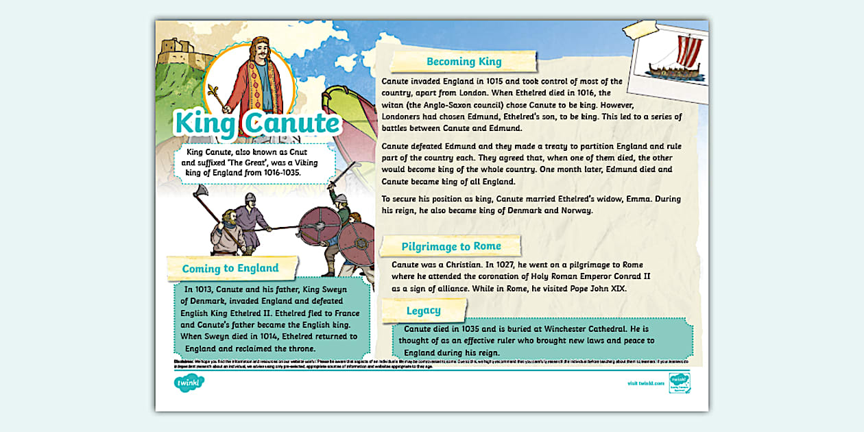 King Canute Fact File - Twinkl - KS2 (Teacher-Made) - Twinkl