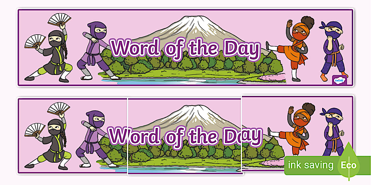 Ninja-Themed Word of the Day Display Banner (teacher made)