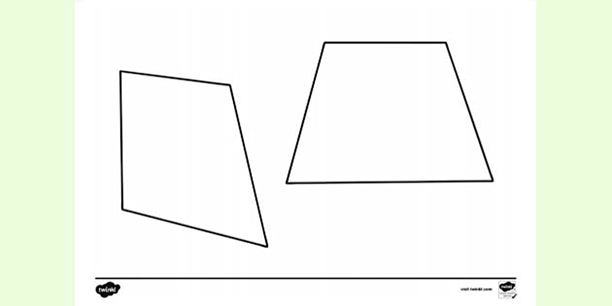 Quadrilateral Angles Colouring Sheet (teacher made) - Twinkl