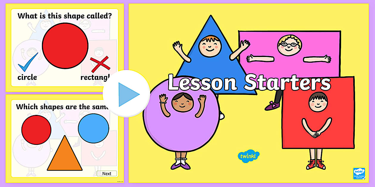 Pre-Early Level Milestones 2D Shapes Lesson Starters PowerPoint