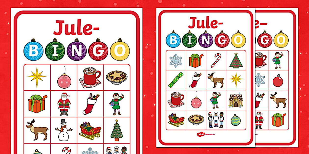 Morsom julebingo for barneskolen (teacher made) - Twinkl