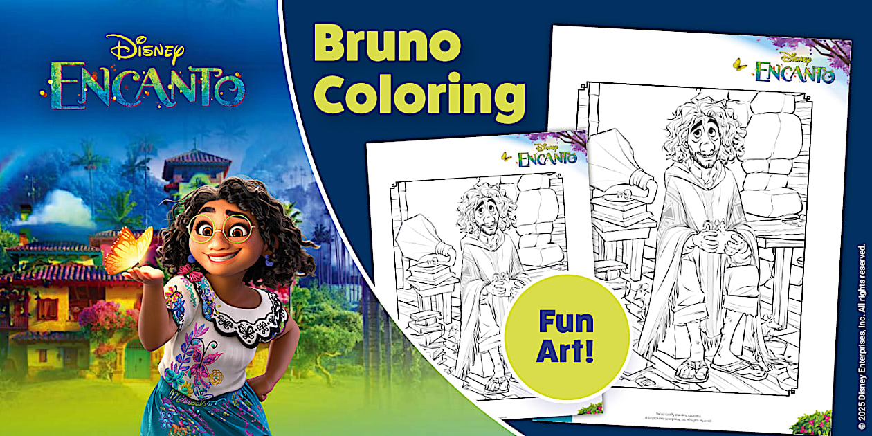 Encanto: Bruno Coloring Page