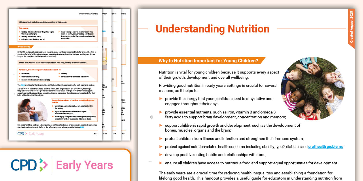 Understanding Nutrition | Early Years CPD | Twinkl - Twinkl