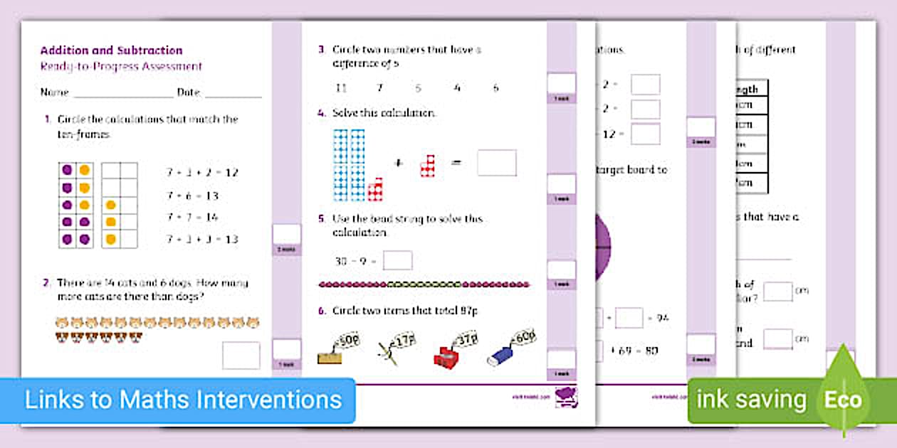 👉 Assessment of Year 2 Ready-to-Progress Criteria: Addition and Subtraction