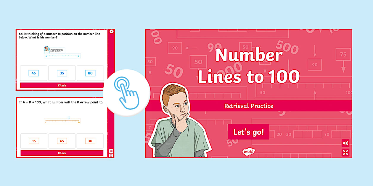 👉 Retrieval Practice: Number Lines to 100 Maths Interactive Quiz