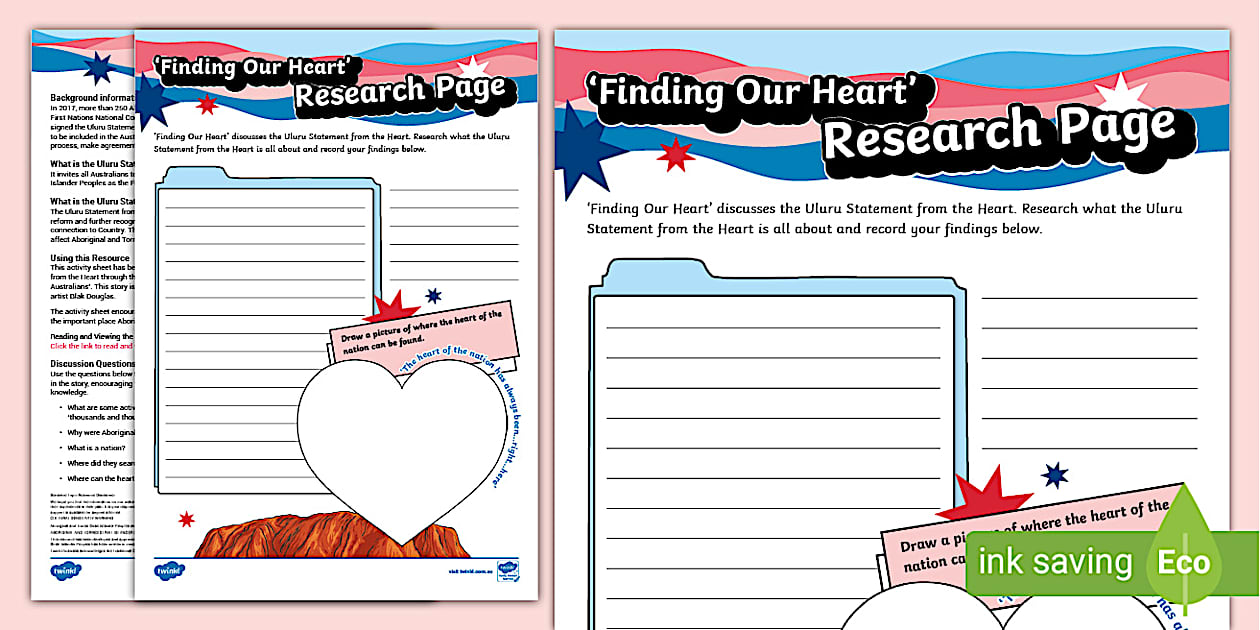 Uluru Statement From The Heart Worksheet Years 3-6 | Twinkl