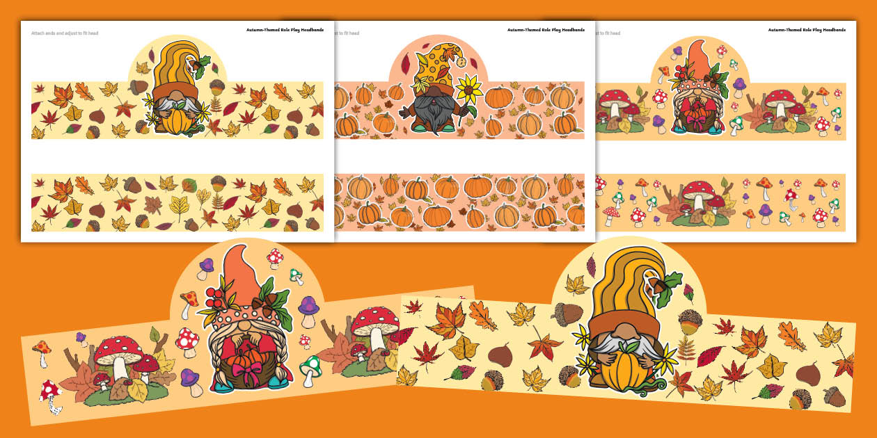 Autumn-Themed Role Play Headbands (teacher made) - Twinkl