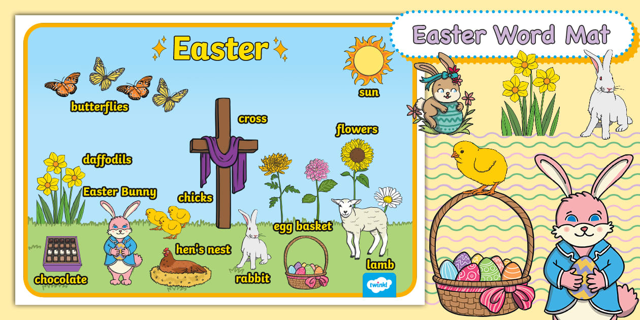 Easter Scene Word Mat