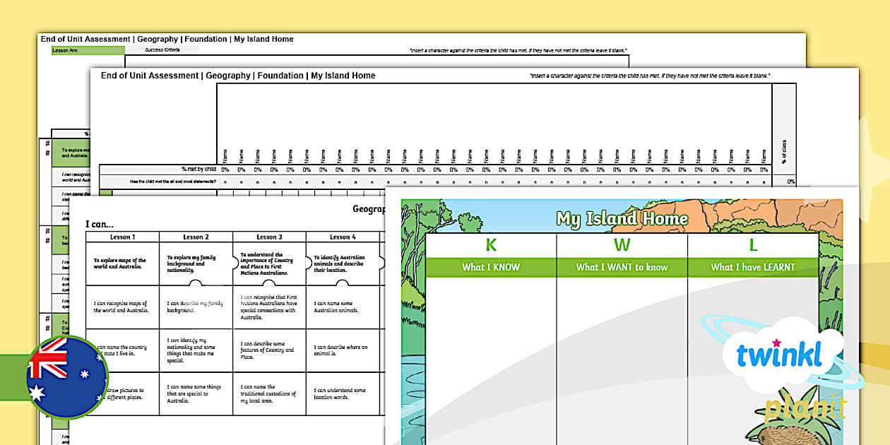 Foundation HASS Geography My Island Home Assessment Pack