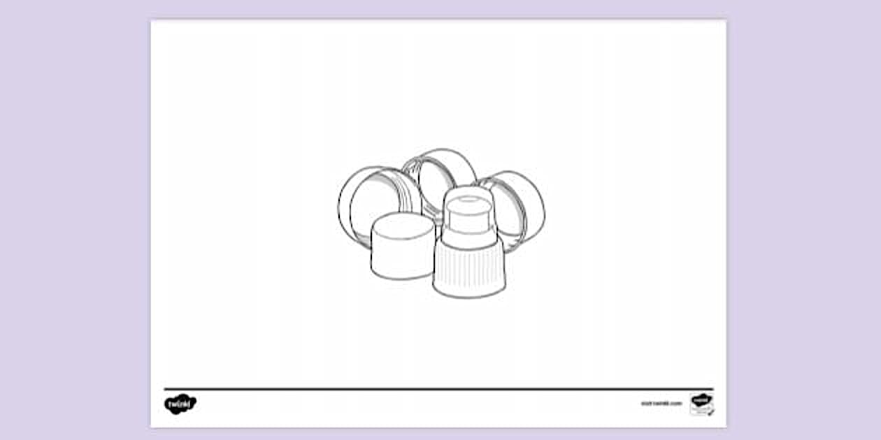 Bottle Tops Colouring | Colouring Sheets - Twinkl