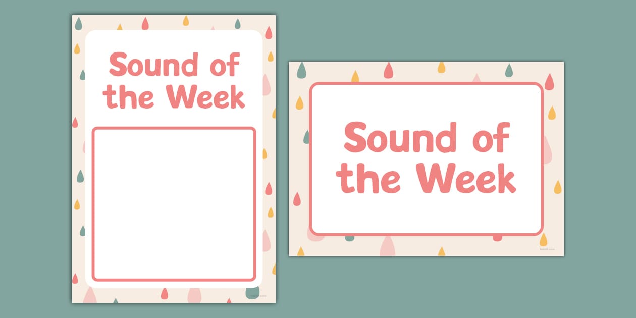 Raindrop-Themed Sound of the Week Display Poster - Twinkl