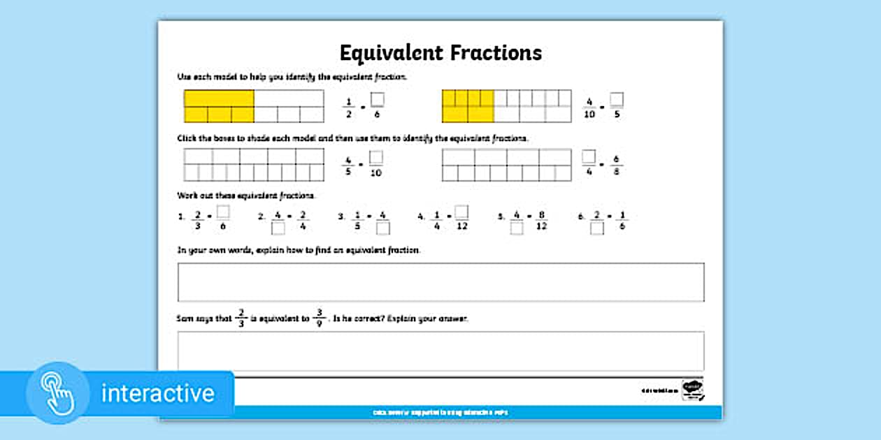 👉 Interactive PDF: WRM Year 5 Equivalent Fractions