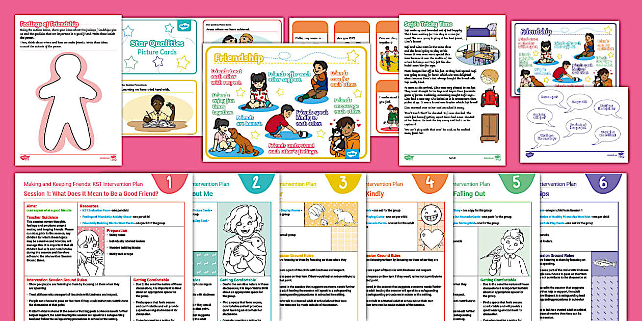 Making and Keeping Friends KS1 SEMH Intervention Pack