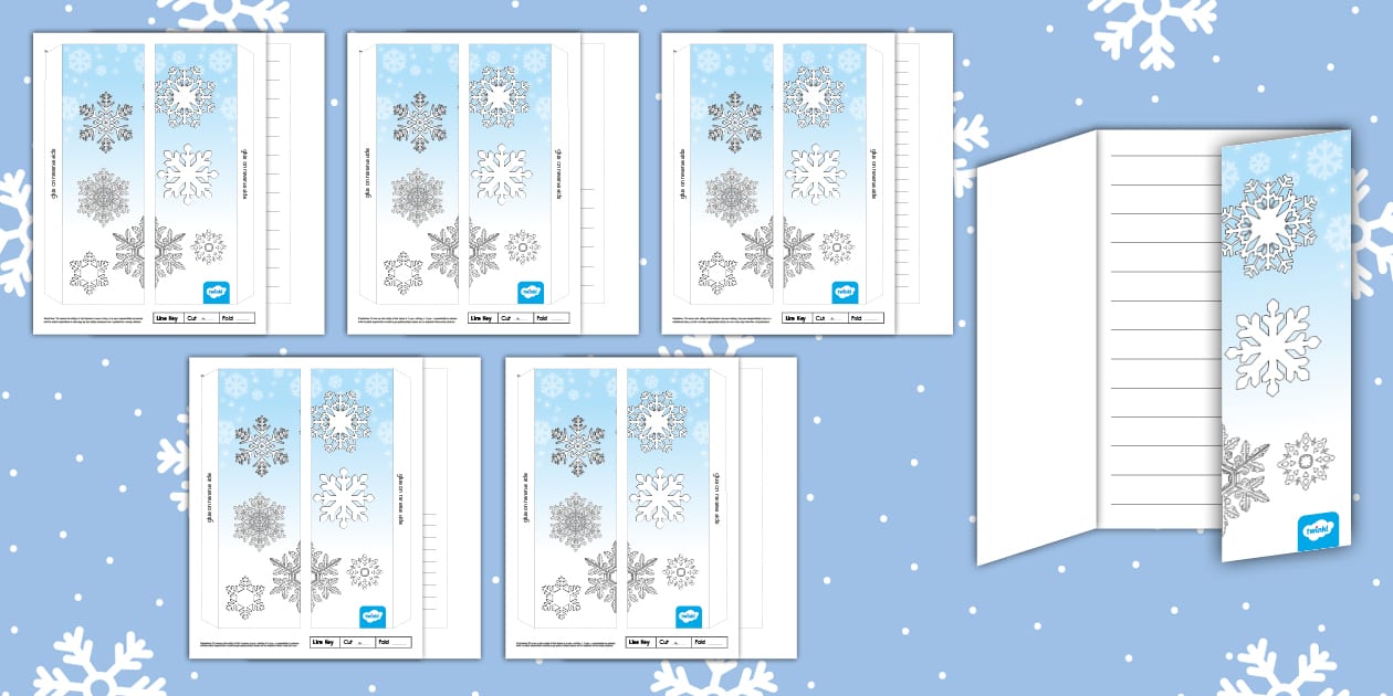 Snowflake Folding Writing Template (teacher made) - Twinkl