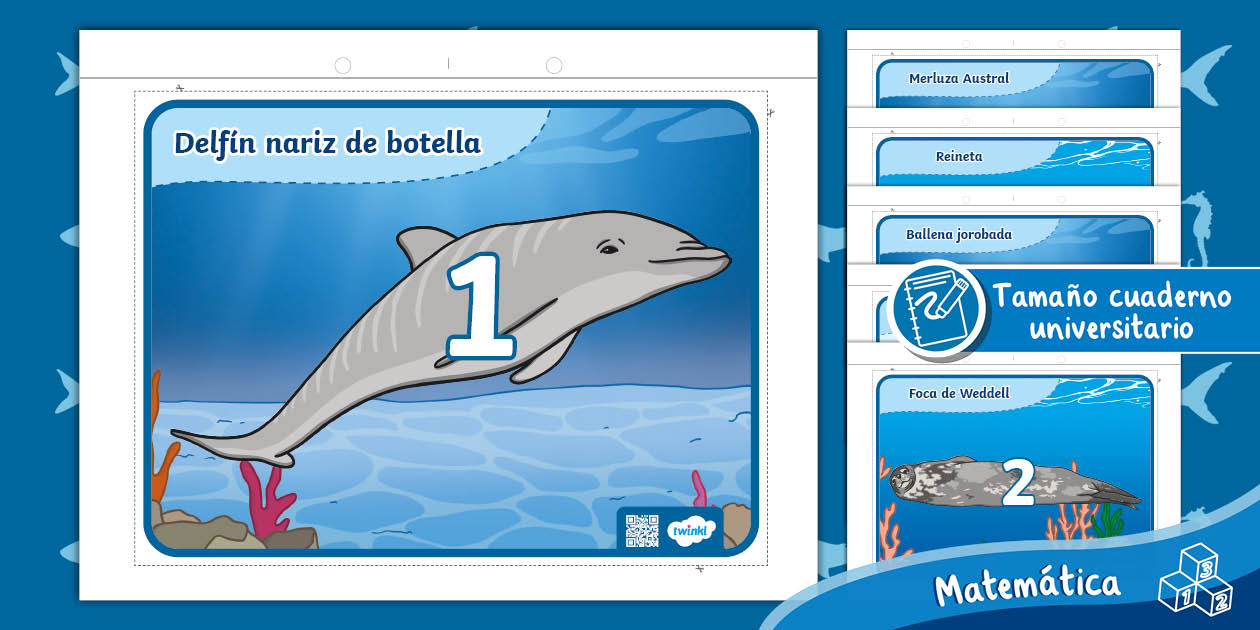 Póster Números del 1 al 10 - Mes del Mar (teacher made)