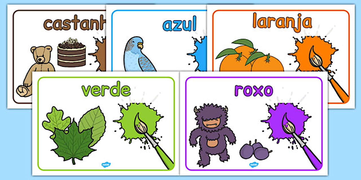 Colors Posters Portuguese (Teacher-Made) - Twinkl