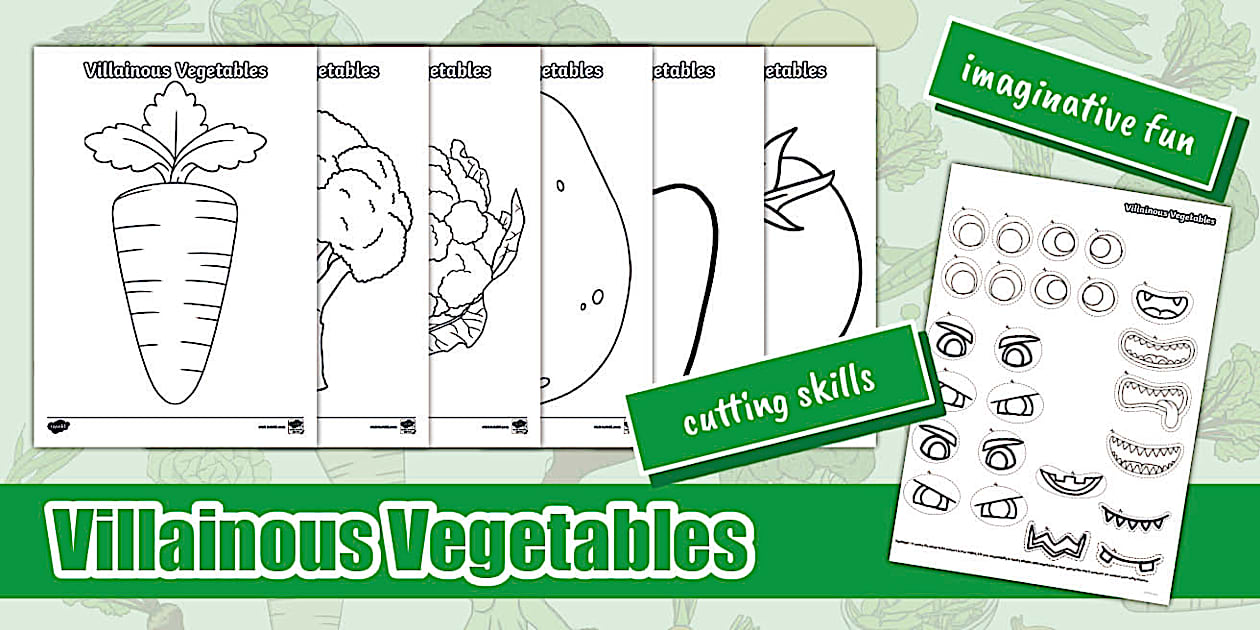 Villainous Vegetables Cutting Skills Activity