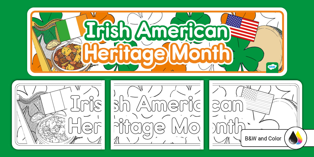 Irish American Heritage Month Banner (teacher made) - Twinkl