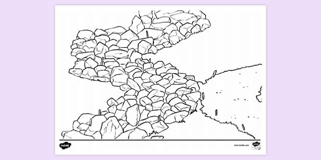 Mountain Bike Course Colouring | Colouring Sheets - Twinkl