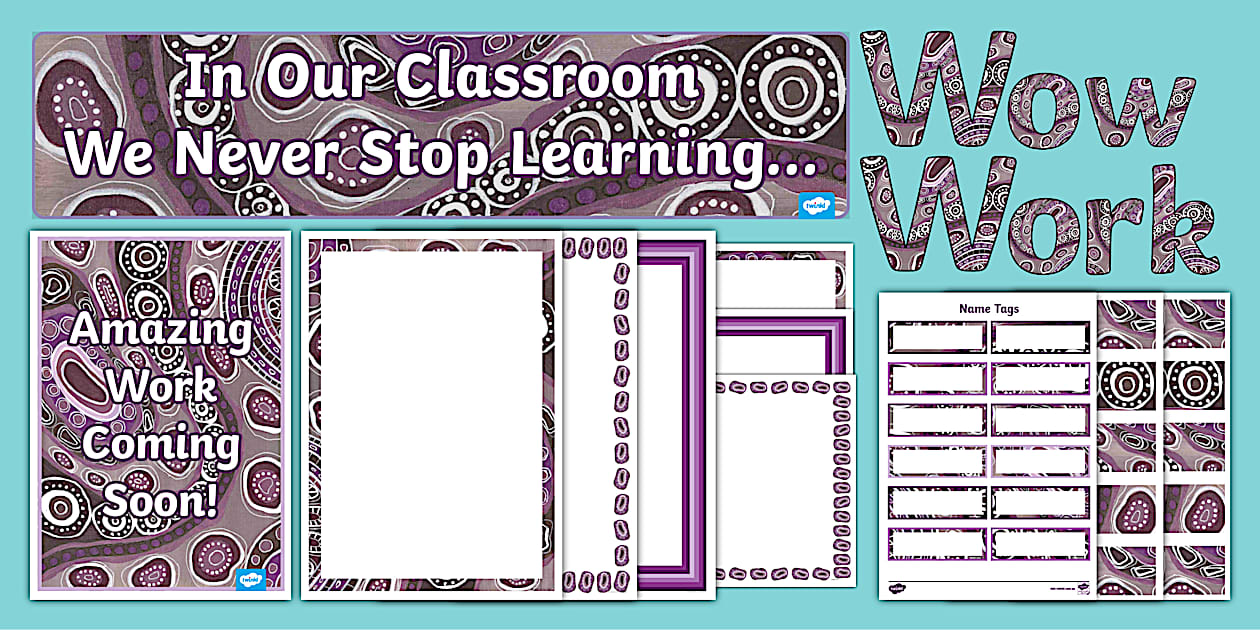 Aboriginal Editable Wow Wall Display Pack (teacher made)
