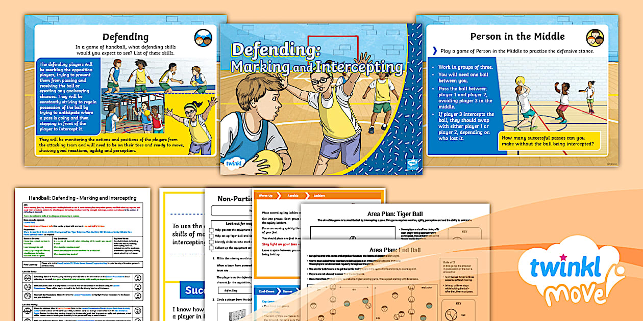 Twinkl Move Y5 Handball L4 Defending: Marking & Intercepting