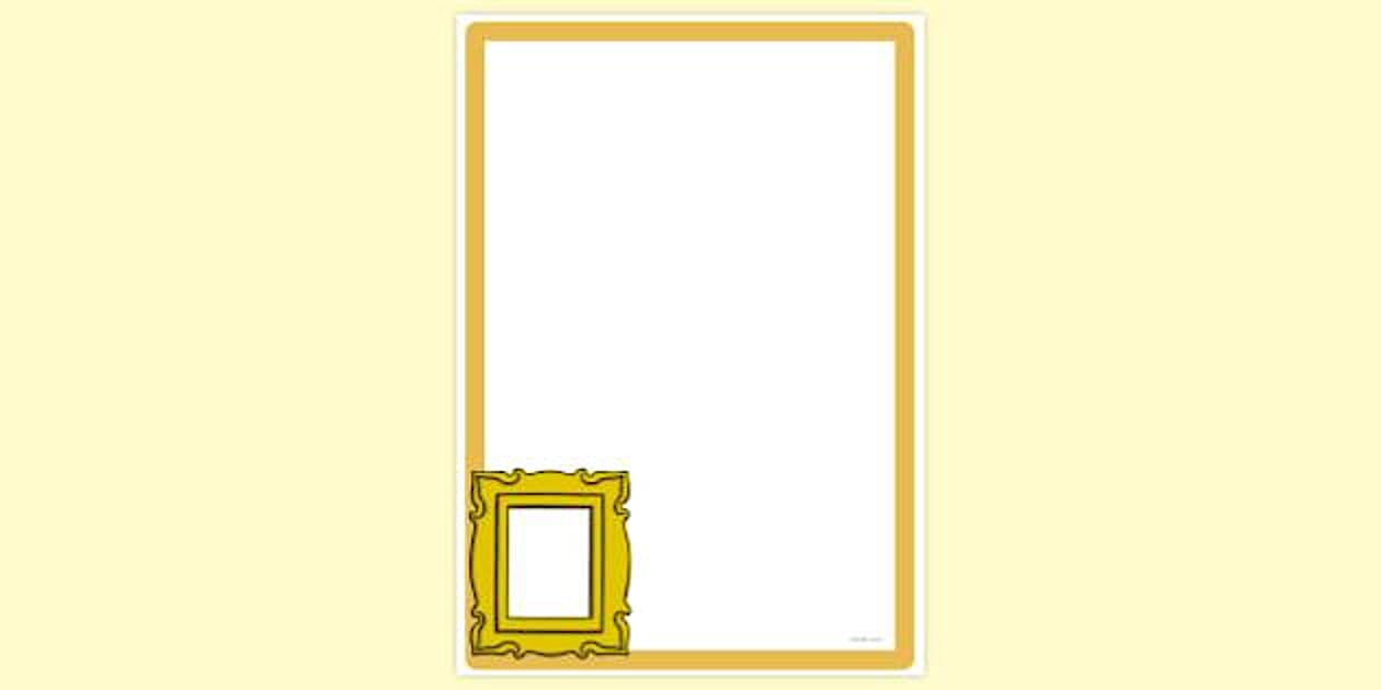 Gold Frame Page Border | Page Borders | Twinkl - Twinkl
