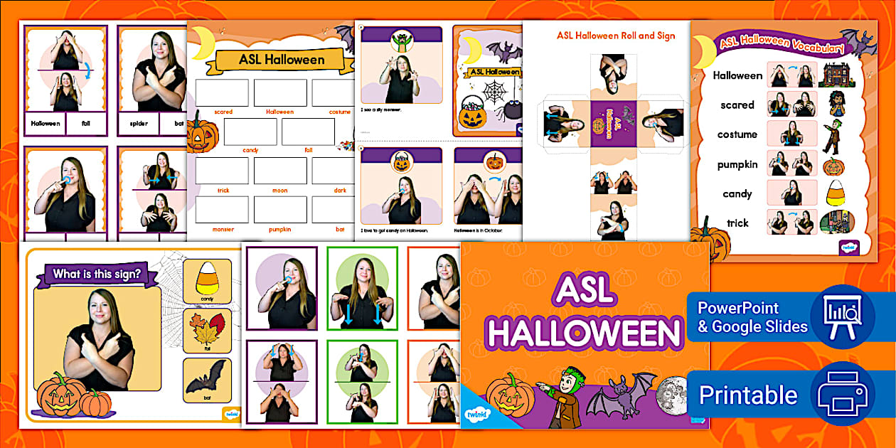 ASL Halloween Activity Pack (Teacher-Made) - Twinkl