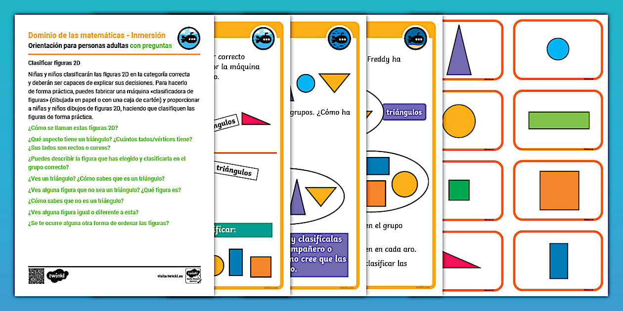 Dominio de la geometría en 1º de Primaria: Unidad 4 - Clasificar figuras 2D
